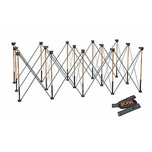 BORA Centipede CT15 36 inch Tall Portable Folding Workstand With Carry Strap, Collapsible Workbench, Construction table, Support, Sawhorse, 4Ft X 8Ft, 36 inch work height, 6000lb weight capacity