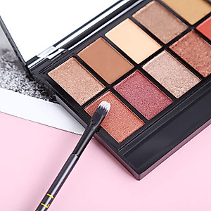 RUIGPRO Pro 16 Shades Eyeshadow Palette + 20 pcs Makeup Brushes Set High Pigmented Naked Nudes Shimmer Matte Metallic Smokey Eye Shadow Soft Synthetic Powder Cream Blending Brush Neutral Pallet