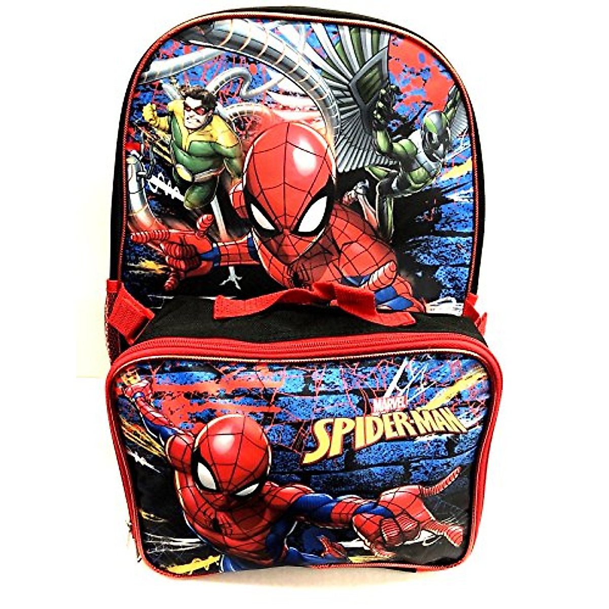 Spiderman Marvel 16" Backpack With Detachable Lunch Box