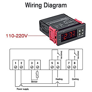 COVVY STC-1000 Digital Temperature Controller Centigrade Thermostat AC 110-220V Heating Cooling Controller /w 3ft NTC Sensor Probe