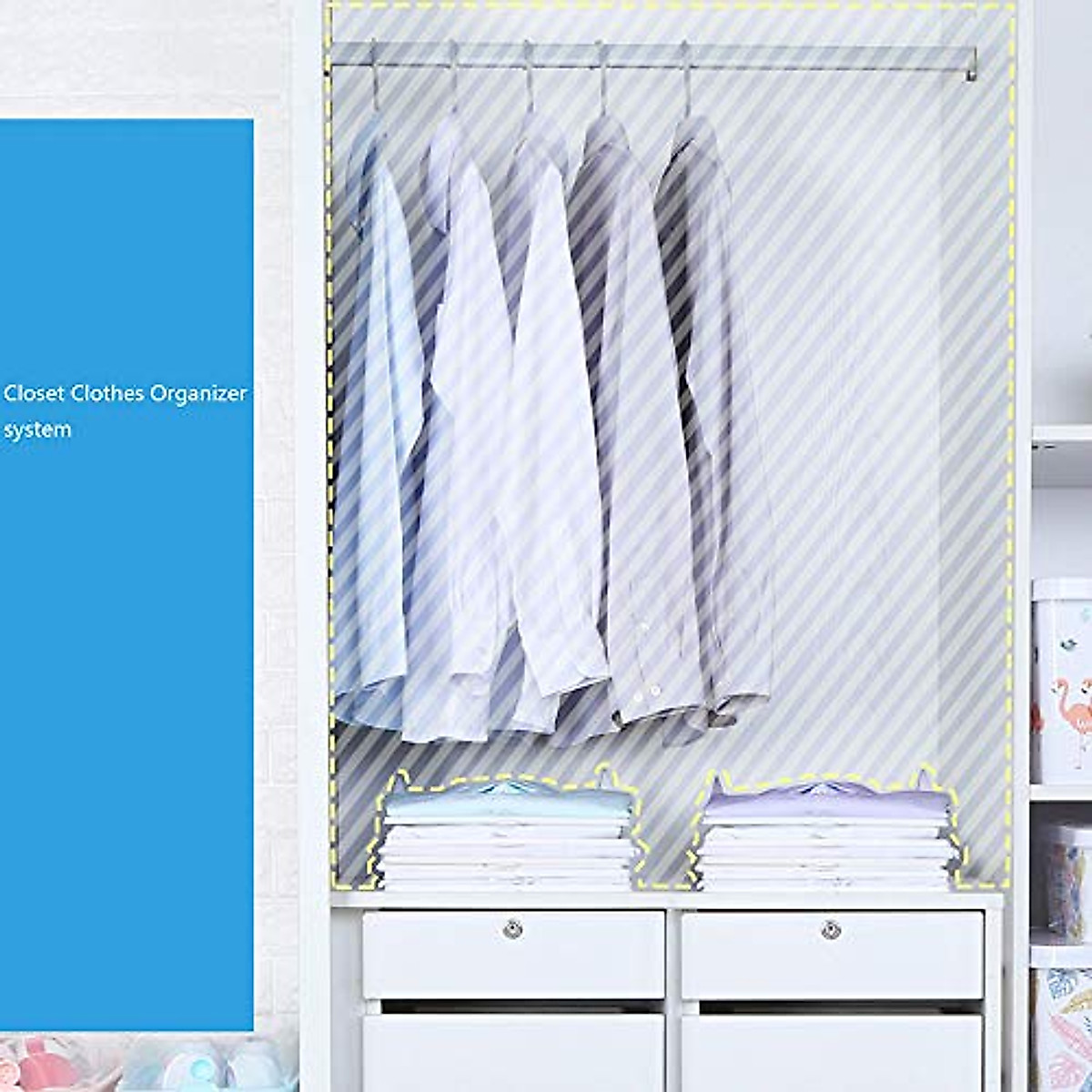 SXYLOB Clothes Organizer Tray 10 layer, T Shirt Clothing Folding Storage Shelf Rack Wardrobe Closet Divide Partition Stacking Board (NO.A3)