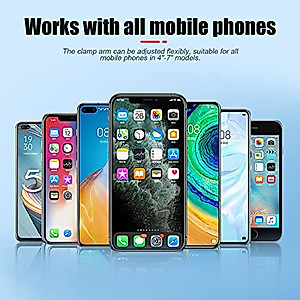 Cell Phone Holder for Car, Car Cellphone Mount Clip, 360°Rotatable Phone Holder for Car Sun Visor, Universal for iPhone 13/12 Pro, Pro Max, XS, Samsung, More Devices, Car Accessories (Black)