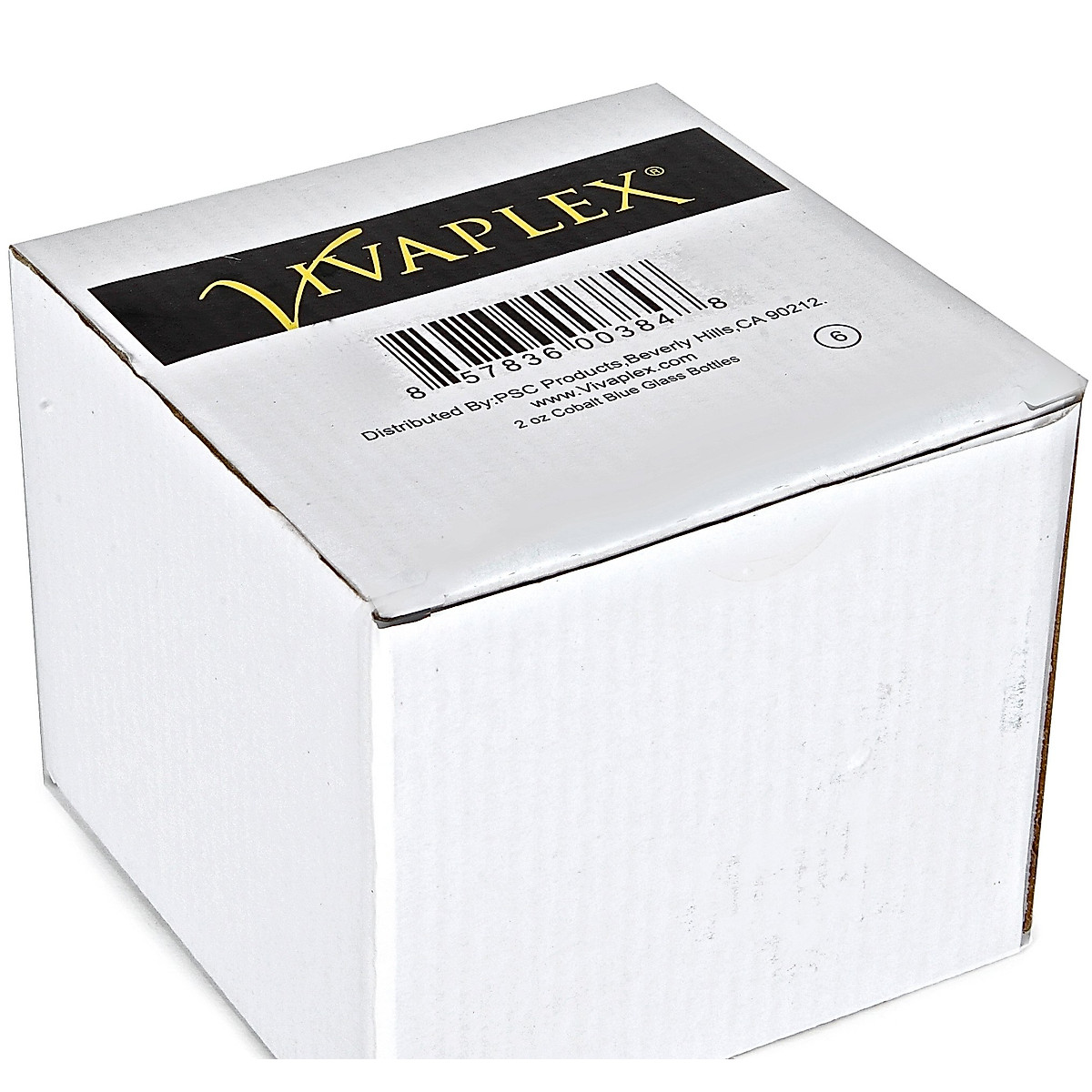 6, Cobalt Blue, 2 oz Glass Bottles, with Black Fine Mist Sprayers