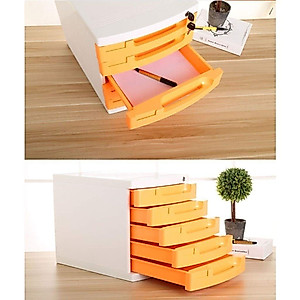 LEYT Desktop File Cabinet, 5-Layer Drawer Storage Organization, with Lock/Blank Label，Suitable for Office Supplies (Color : B1)
