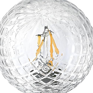 Westinghouse 5268020 5.5 Watt (40 Watt Equivalent) Cut Glass G25 Dimmable Clear Filament LED Light Bulb, Medium Base, 6 Pack