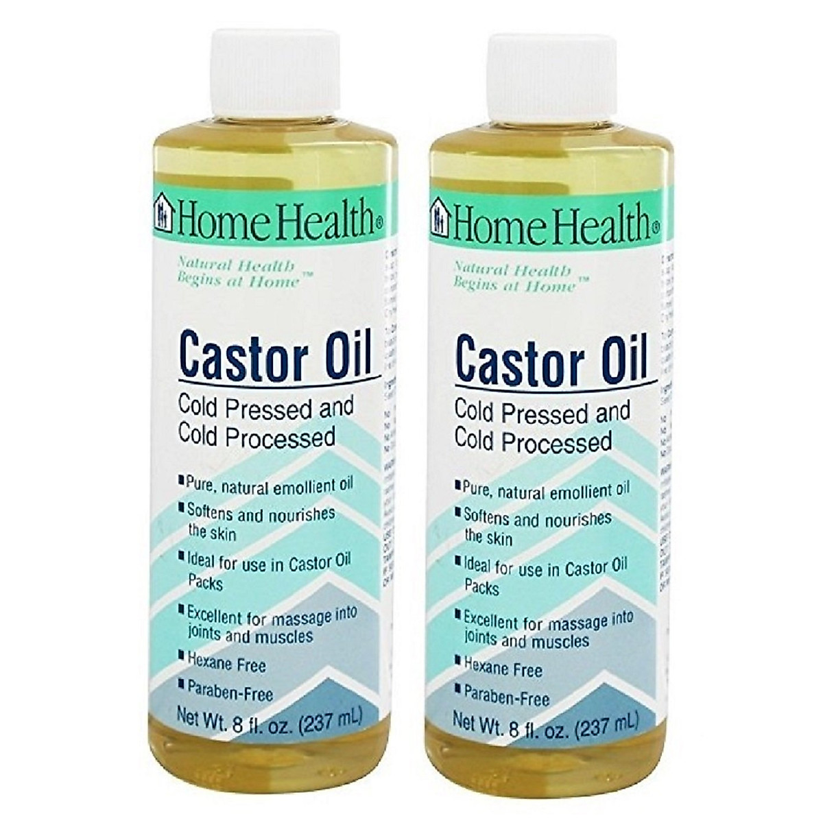 Home Health Castor Oil 8 Fl Oz (Pack of 2)