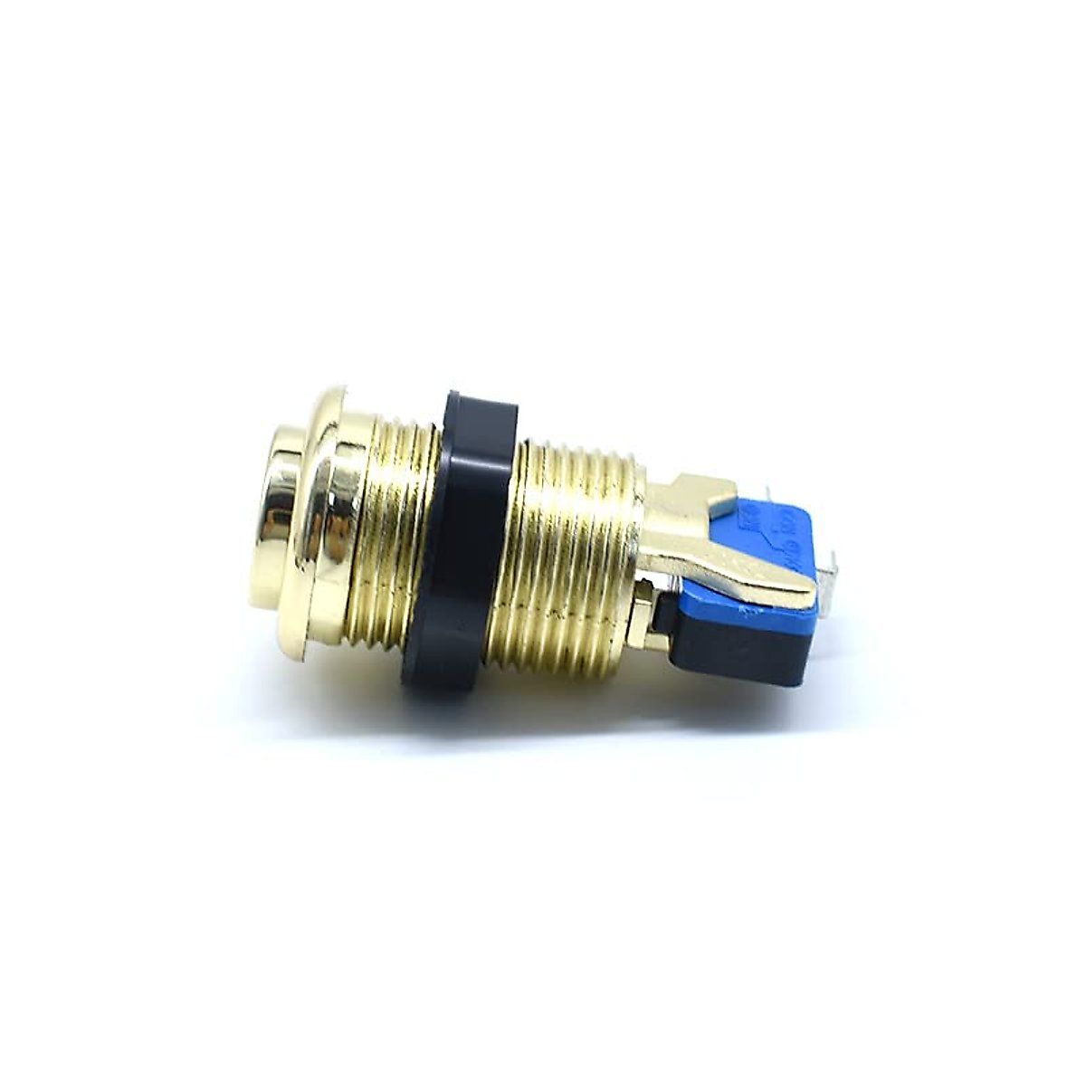 Arcity 6 Pcs Arcade Push Buttons Chrome Plating American Type Standard Golden with Microswitch Jamma MAME DIY Game Machine Console Cabinet Parts New