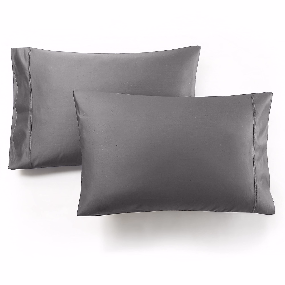 Hyde Lane 1000 Thread Count Cotton Pillowcases 2 Pack, Grey Pillow Cases Queen Size 20x30 inches, Soft and Durable Luxury, Wrinkle Resistant, Pilling Proof