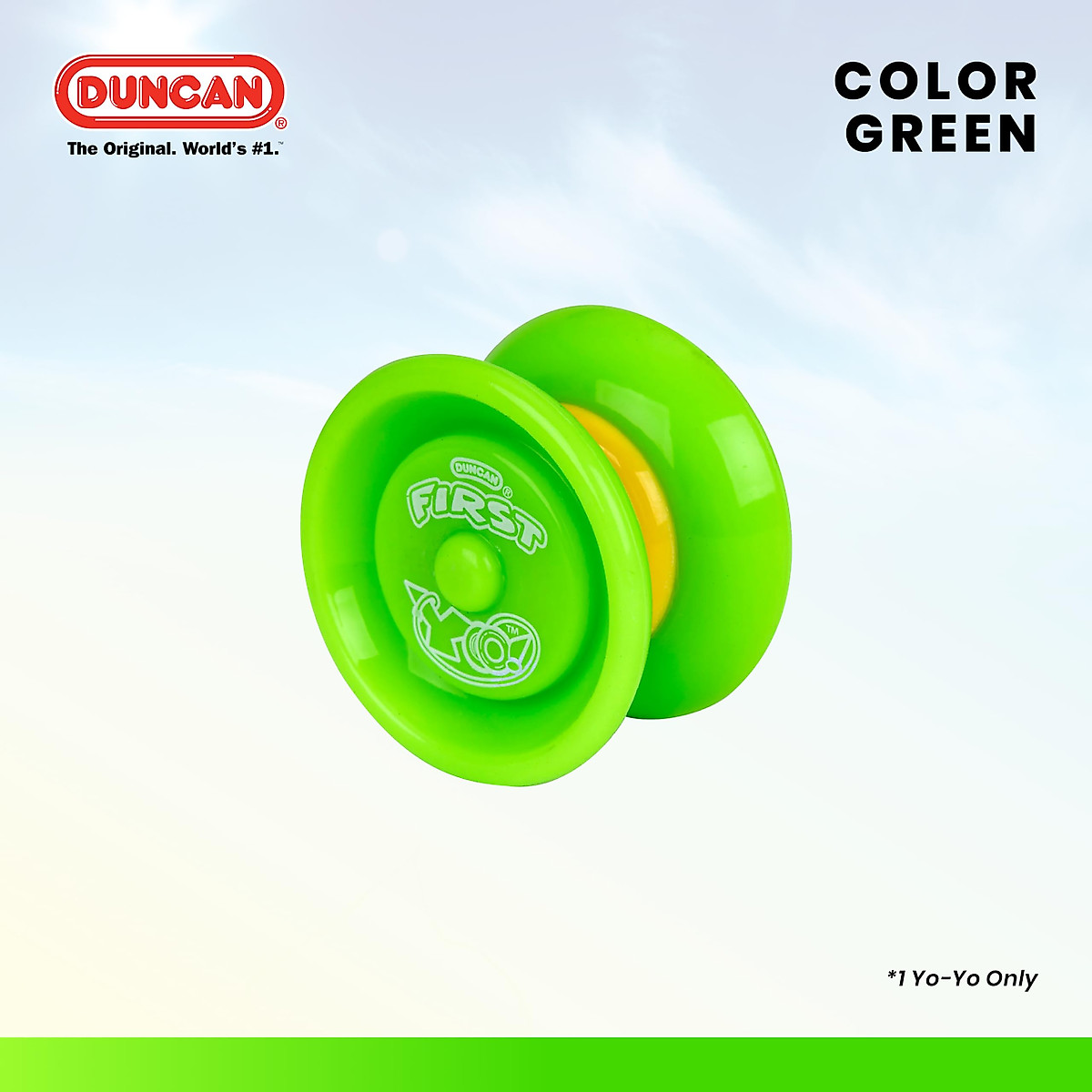 Duncan Toys First Yo! - Best Beginner Yo-Yo for Kids, Responsive Yo Yo, YoYo Toy - Purple/Yellow