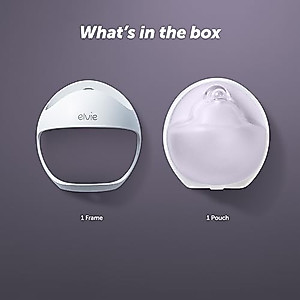 Elvie Curve Manual Wearable Breast Pump | Hands-Free, Kick-Proof, Portable Silicone Pump That Can Be Worn in-Bra for Gentle, Natural Milk Expression | Breast Feeding Essentials White