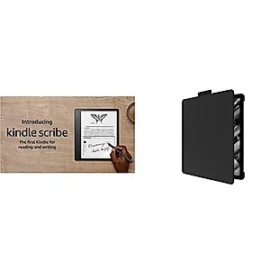 Kindle Scribe Bundle. Includes Kindle Scribe (32 GB), Premium Pen, and NuPro Bookcover in Black