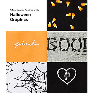 Victoria's Secret PINK Raw Cut No Show Thong Panty Pack, Thong Panties, Underwear for Women, Halloween (S)