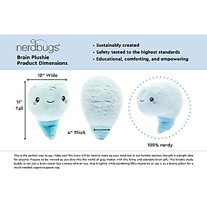 nerdbugs Brain Plush Organ- Love on The Brain- Brain Plush Organ Toy/Get Well Gift/Health Education Toy/Neuroscience or Neurology Plush Toy Organ Gift/Surgeon Gift