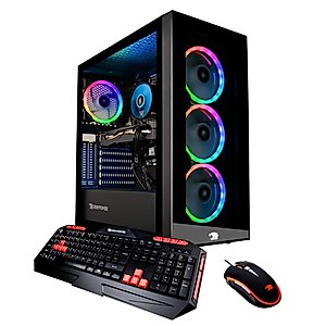 iBUYPOWER Pro Gaming PC Computer Desktop Element MR9270 (Intel Core i7-9700F 3.0GHz, NVIDIA GeForce RTX 2060 6GB, 16GB DDR4-2666 RAM, 1TB HDD, 240GB SSD, WiFi Included, Windows 10 Black (Renewed)