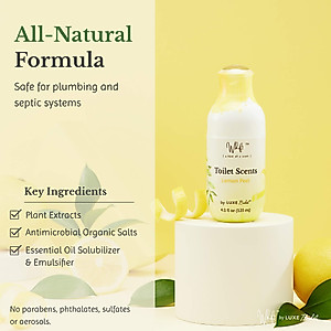 LUXE Bidet NEO 120 White, Whift Toilet Scents Spray Lemon Peel Scented 120mL, Luxe Comfort Soft and Ergonomic Toilet Footstool and Luxe Elongated Toilet Seat Bundle