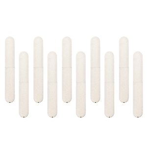 Xiaoyztan 10 Pcs Portable Travel Toothbrush Case Wheat Straw Synthetic Plastic Storage Box Single Toothbrush Bucket Toothbrush Container (Beige)