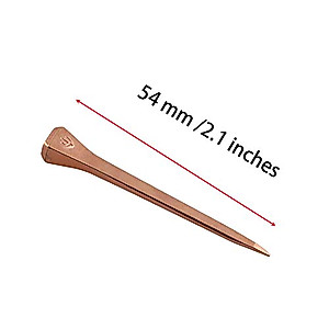 DZS Elec 25pcs E5 Horseshoe Nail 2.1 Inch Copper Plating Steel Horse Shoe Nails Craft High Tensile Strength Precision Nails