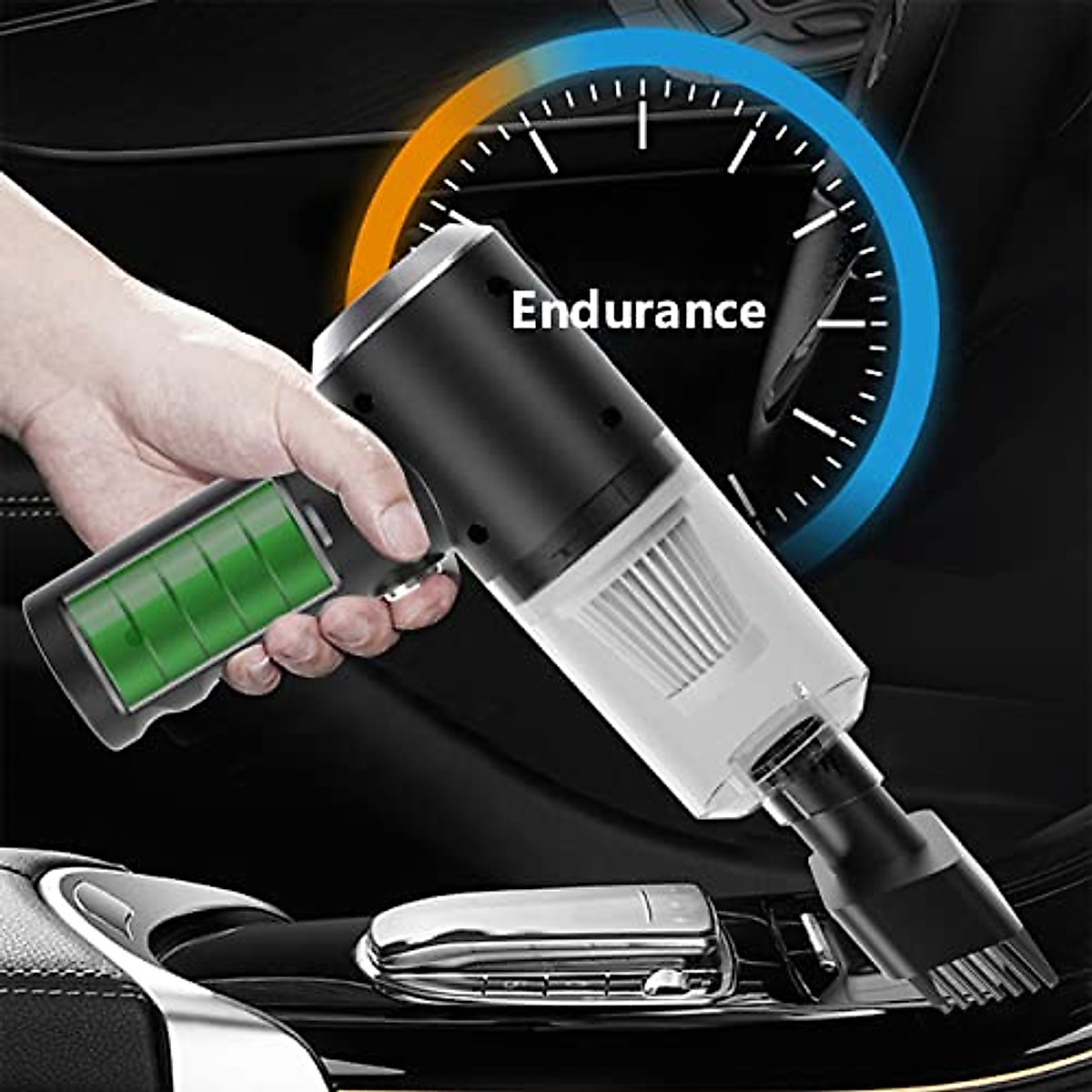CENGNIAN Car Cordless Vacuum Cleaner, Portable USB Handheld Small Car Vacuum Rechargeable Cleaner, 120w Powerful Suction Dust Busters, Pet Hair Vacuum, Detailing Kit Essentials for Travel, RV Camper