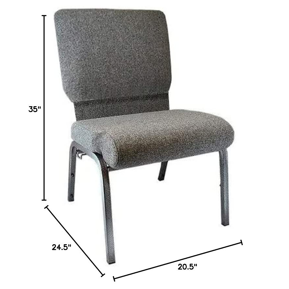 Advantage Charcoal Gray Church Chair 20.5 in. Wide