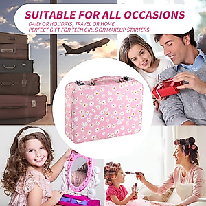 Hot Sugar All in One Beginner Makeup Kit for Teen Girls 10-12, Cosmetic Gift Set for Birthday or Christmas (PINK DAISY)