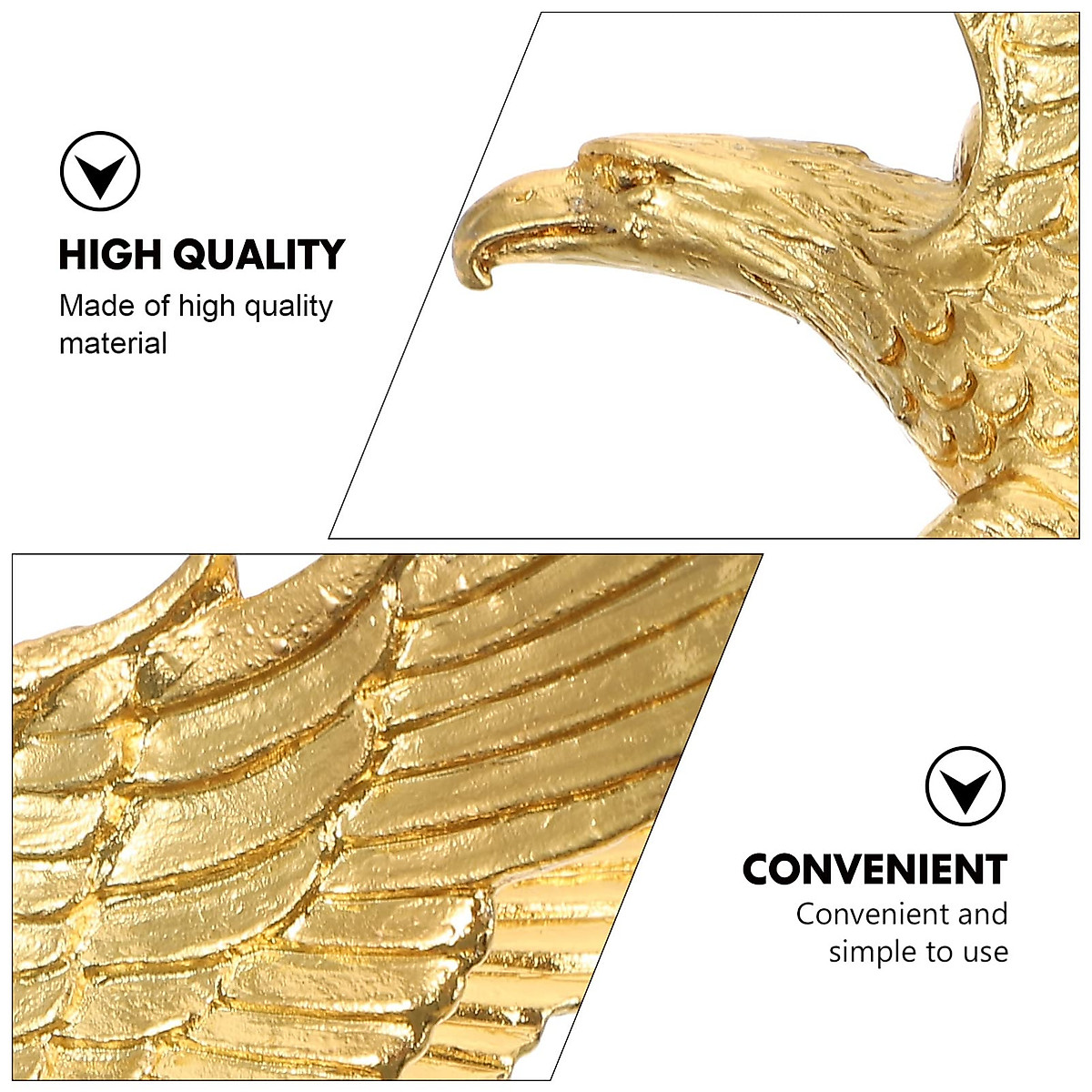HEMOTON Wine Pourer Wine Aerator Eagle Head Animal Wine Pourer Bottle Decanter Spout Decorative Wine Bottle Stopper Home Bar Accessories (Golden)