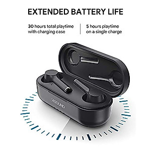 Aipower K01 True Wireless Earbuds Bluetooth 5.0 with 30H Playtime, IPX5 Waterproof, Volume Control, Hands-Free Wireless Headphones Single/Twin Mode