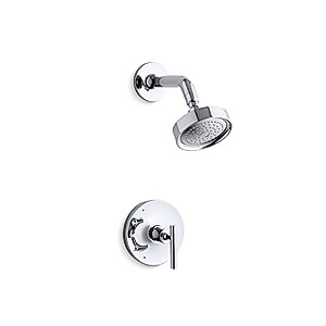 KOHLER TS14422-4-CP Purist 2.5 gpm Showerhead with Rite-Temp Shower Trim with Lever Handle, Polished Chrome