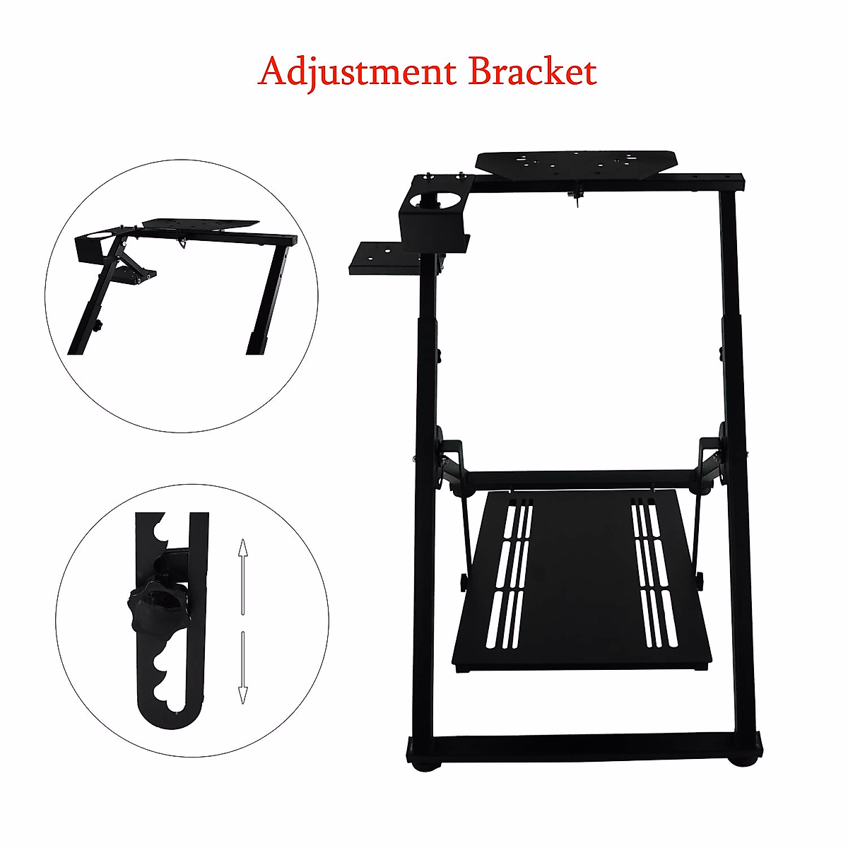 P PBAUTOS G920 Racing Steering Wheel Stand with Cup Holder for Logitech G27/G25/G29/G920 Gaming Racing Simulator Wheel Stand, Without Wheel, Shifter and Pedals