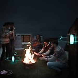 Onforu Outdoor Bluetooth Speakers Waterproof, True Wireless Stereo Lantern Speaker with RGB LED Lights, 2 Pack 50W Led Flame Speaker, Dual Pairing, 20H Playtime, Enhanced Bass for Patio Garden Decor