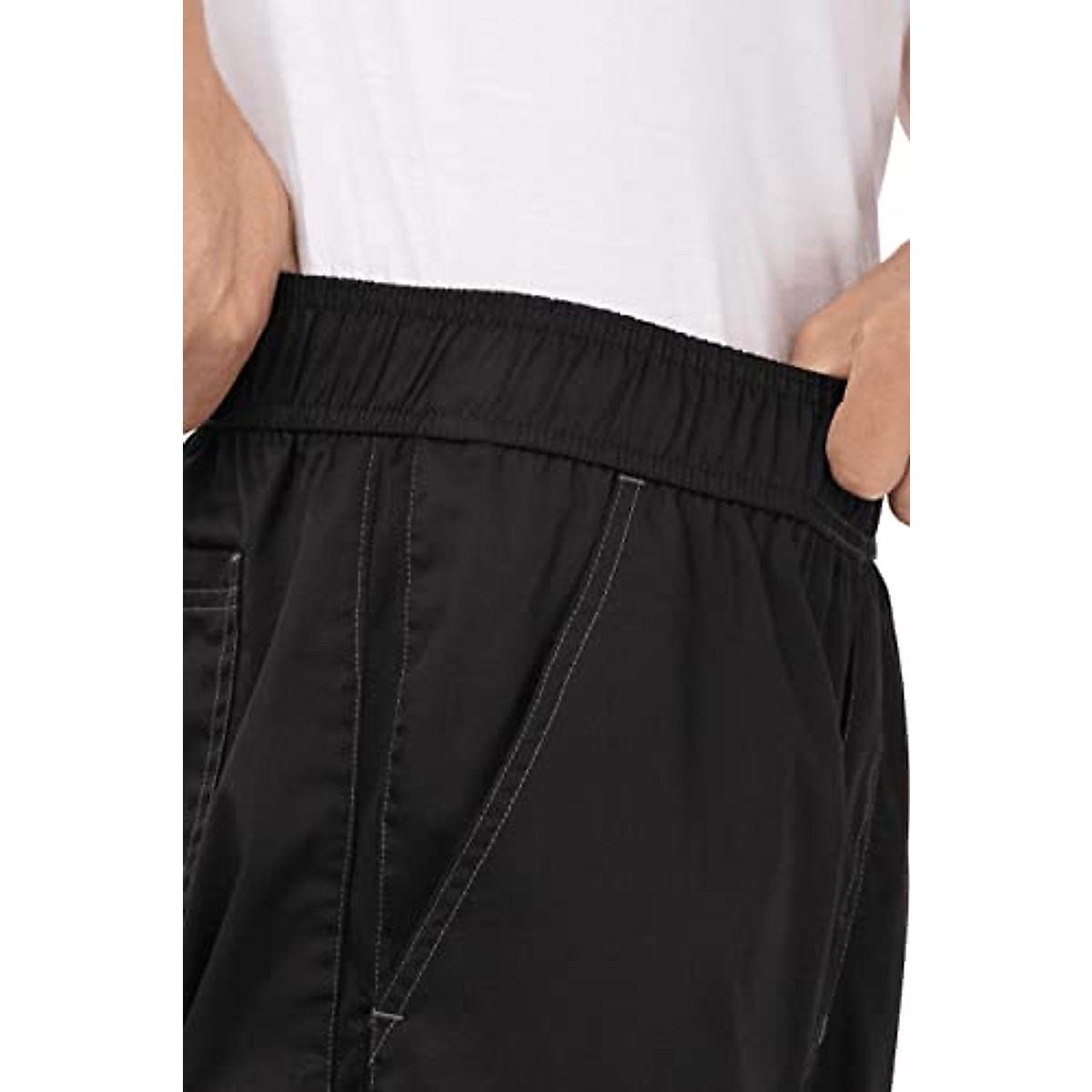 Chef Works Men's Cool Vent Baggy Chef Pants, Black, Medium