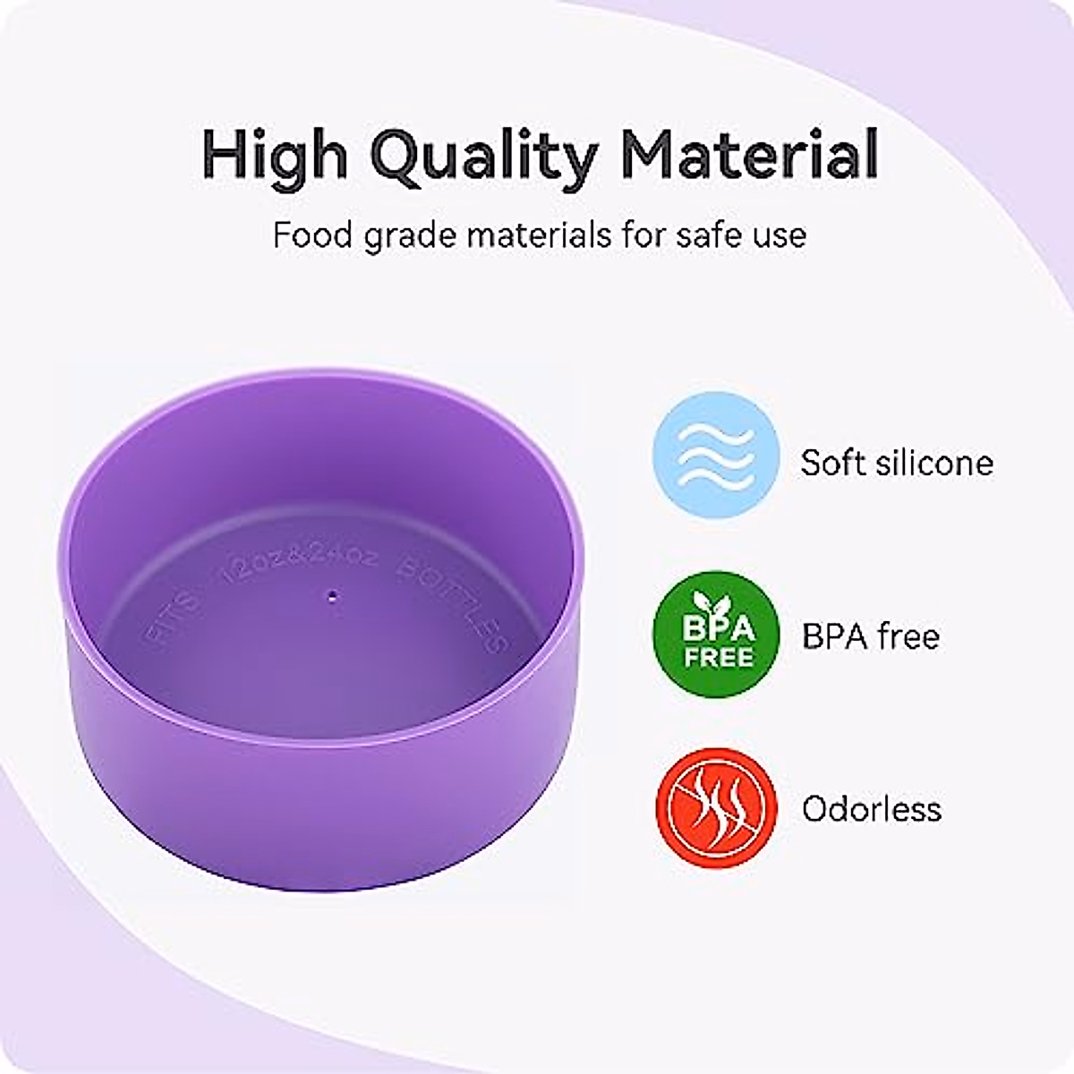 Prurex 2 Pcs Silicone Boot for Stanley Cup Tumbler 40oz & IceFlow 20oz 30oz, Bottle Bottom Sleeve Cover Compatible with Stanley Cup Accessories(Pink/Purple)