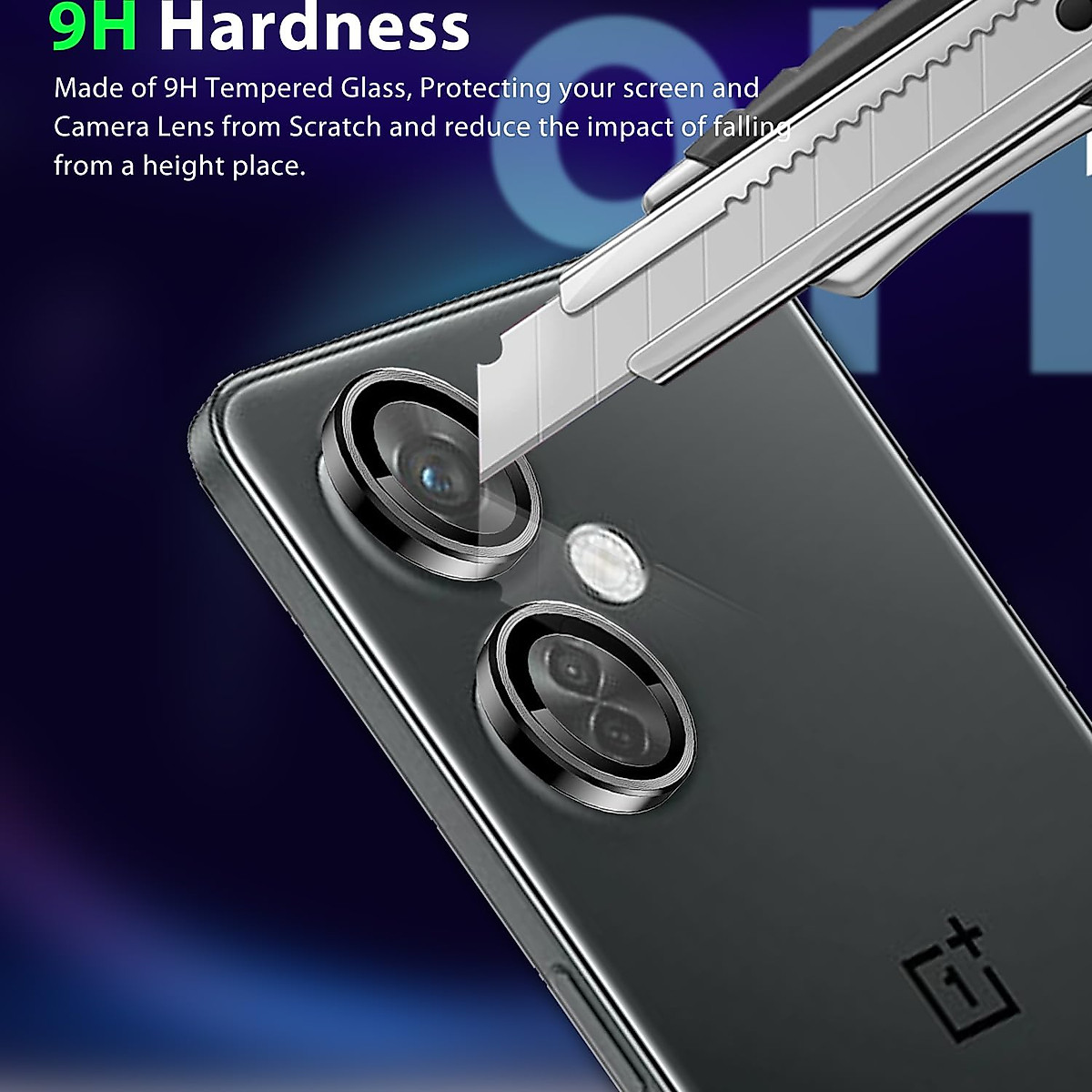 Ltezixal [2-Pack Camera Lens Protectors for OnePlus Nord N30 5G, Scratch-Resistant Ultra-Thin Tempered Glass Camera Cover Screen Protector Metal Individual Ring Camera Lens Protector, Black