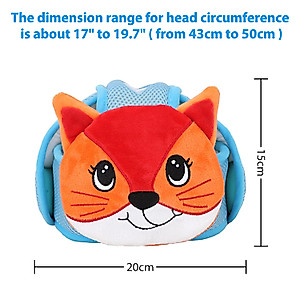 Entyle Baby Safety Helmet, Infant Toddler Adjustable Protective Hat, Head Protector for Crawling walking, Soft Headguard Infant Head Cushion for Learning to Climb and Walk (Blue Cat)