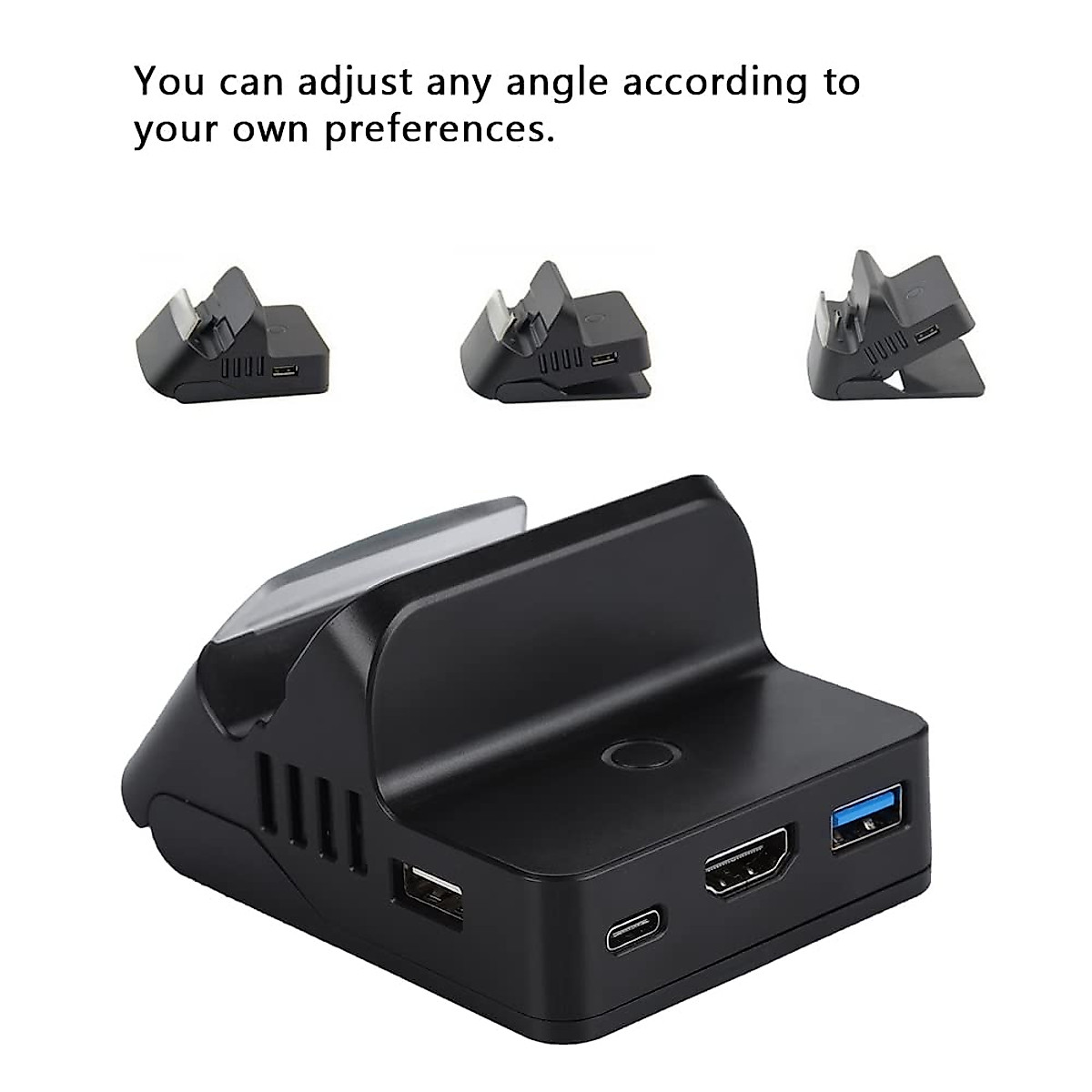 DERCLIVE HDMI 2. 0A Portable Charging Dock Bracket TV Video Converter for Nintendo Switch
