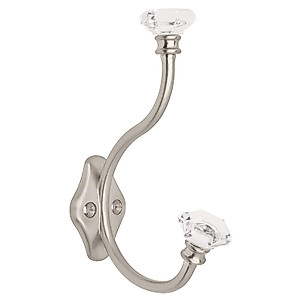 Liberty 128734 Acrylic Facets Design Coat and Hat Hook, Satin Nickel and Clear