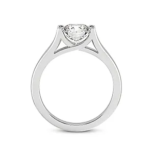 2 Carat IGI Certified Round Shape Lab Grown Diamond Engagement Ring | 14K Or 18K in White, Yellow Or Rose Gold | Cathedral Split Shank Solitaire Lab Diamond Ring | FG-VS1-VS2 Quality Friendly Diamonds
