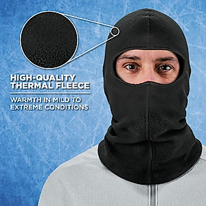 Balaclava, Winter Face Mask, Thermal Black Fleece, Ergodyne N-Ferno 6821