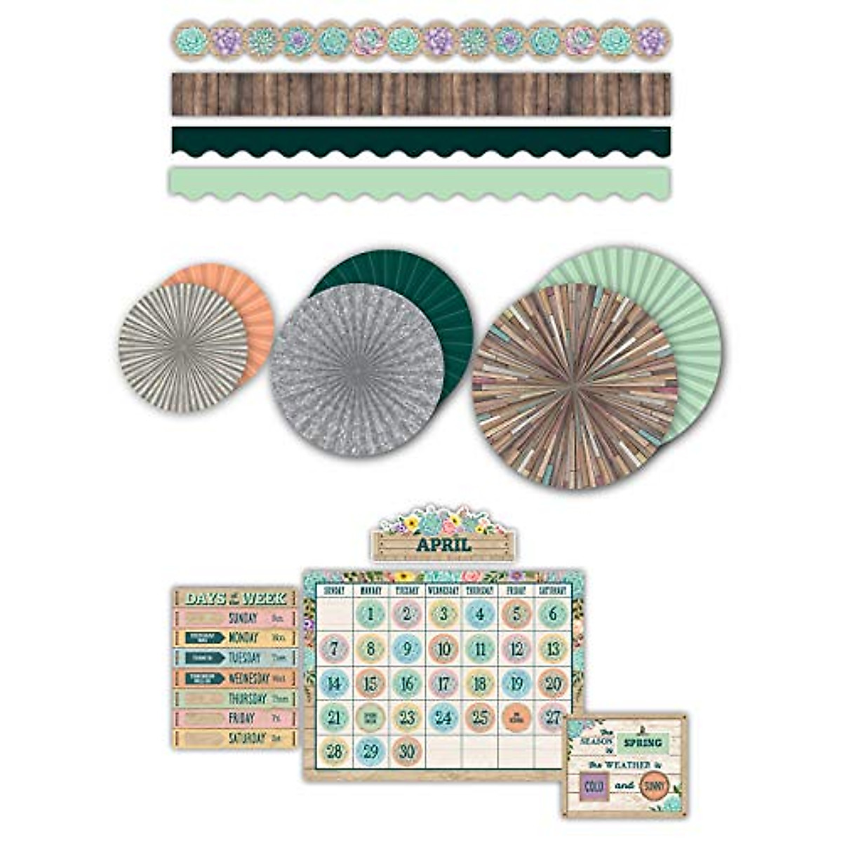 Teacher Created Resources Rustic Bloom Classroom Kit (32404)
