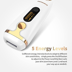 IPL Laser Hair Removal Device Permanent Painless Remover Reduction in Hair Regrowth for Women and Man at Home Whole Body Armpits Back Legs Arms Face Bikini Line, Corded