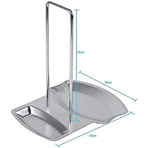 DRNKS Lid and Spoon Rest - Pot Spoon Rack, Stainless Steel Pot Lid Spoon Cooking Rack for Home Kitchen 1 Pc Suitable for Kitchen