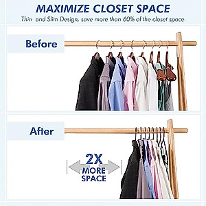 HOUSE DAY Black Plastic Hangers 50 Pack, Plastic Clothes Hangers Shirt Hangers, Space Saving Plastic Coat Hangers for Closet, Clothing Hangers Adult Hangers for Shirts, Coats, Skirt, Dress