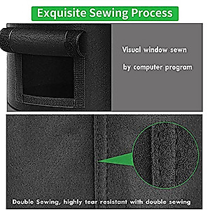 ADORMA 6-Pack 10 Gallon Potato Grow Bags, Heavy Duty Fabric Pots with Handles,300G Thickened Nonwoven Pots for Plants