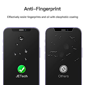 JETech Full Coverage Screen Protector for iPhone 12 mini 5.4-Inch, 9H Tempered Glass Film Case-Friendly, HD Clear, 3-Pack