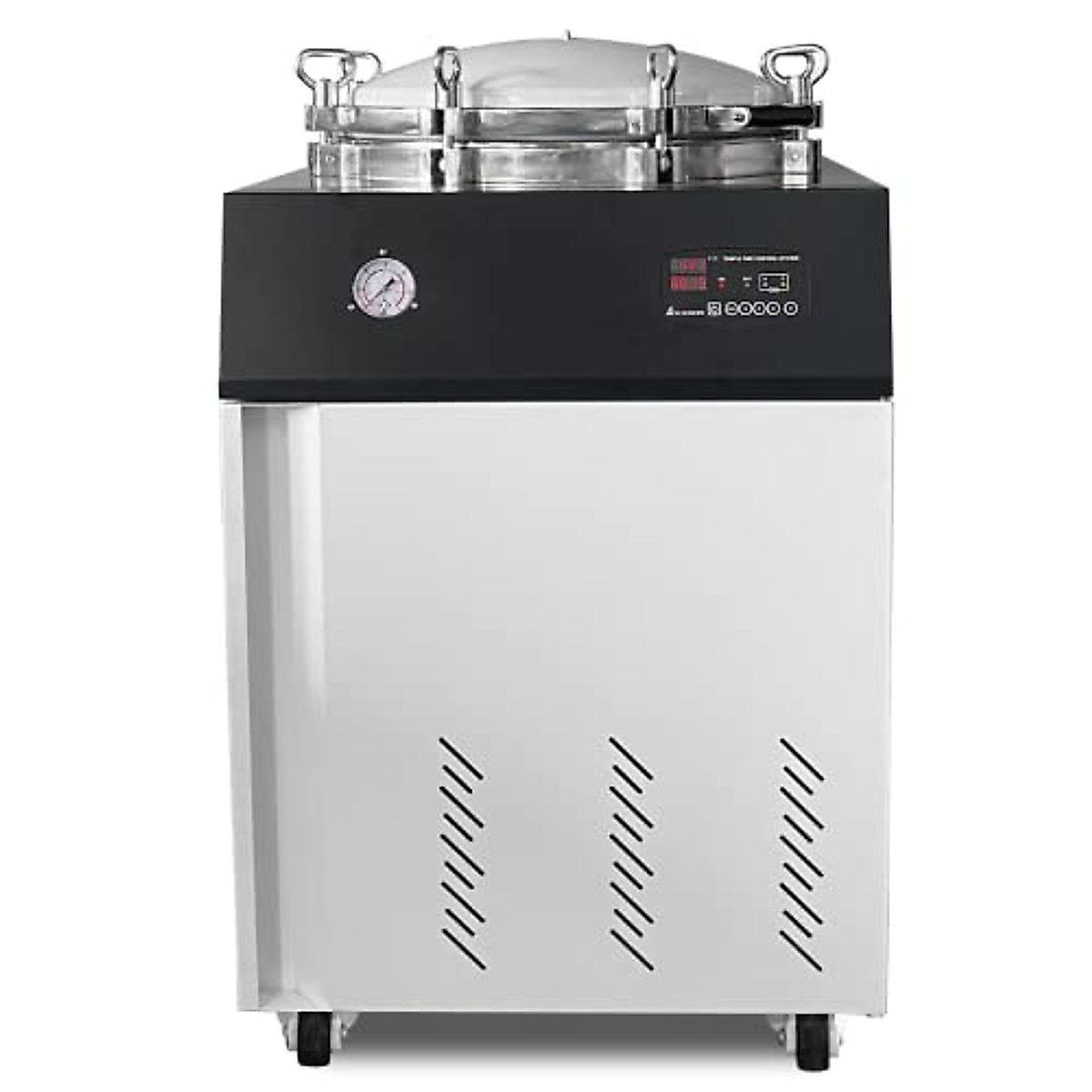 SH Scientific New 150L Vertical Autoclave. Glassware, Mushroom Grain and Culture Media Sterilization. Quicker Cycle. Advanced Pressure Gauge Display (PSI). 20psi at 121℃. Commercial and lab use. 220V