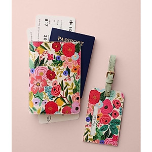RIFLE PAPER CO. Garden Party Luggage Tag for Suitcase and Luggage, Travel Must Have Accessory for Women, Bag Tags Printed in Full Color with Foil Stamped Logo, 4.33" L × 2.75" W