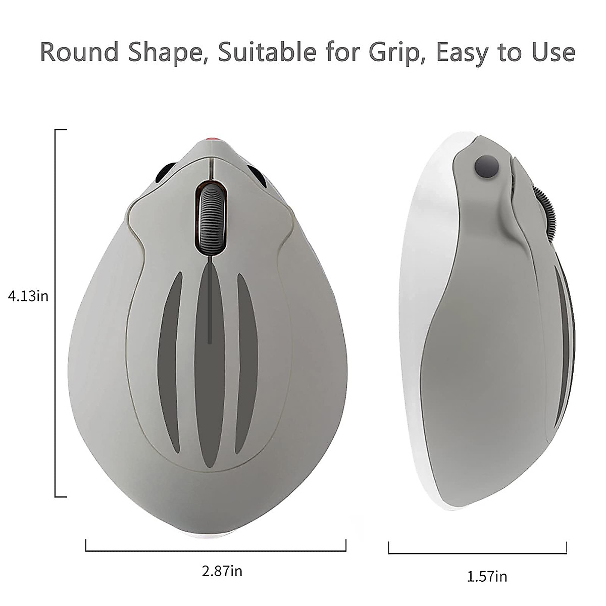 Wireless Mouse Cute Cartoon Animal Hamster Shape Silent Mouse Portable 1200DPI USB Cordless Mice for PC Mac Laptop Computer Gift for Kids Woman Adults