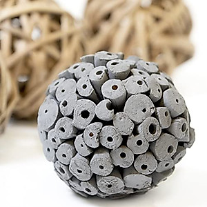 ANDALUCA Large Decorative Vase Filler Bag with Orbs, Balls (Grey)