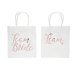 BLUE PANDA Team Bride Gift Bags for Bridesmaid Proposal, Bridal Shower Party Favors (15 Pack)