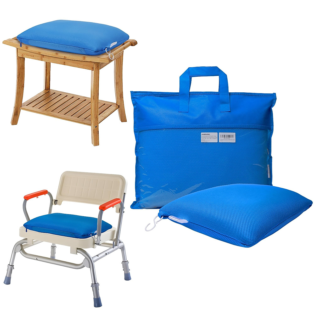 Shower Seat Cushion - Waterproof Cushion for Shower Seat | Bath Pillows Shower Chair for Inside Shower | Quick Drying Bath Seat Cushions for Shower Chairs with Machine Washable Removable Cover