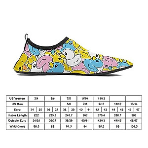 Men's Women's Cute Colorful Rubber Duck Water Shoes Barefoot Quick Dry Slip-on Aqua Socks for Yoga Beach Sports Swim surf